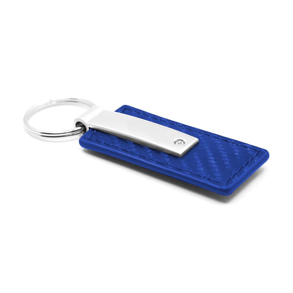 Mopar Keychain & Keyring - Blue Carbon Fiber Texture Leather (KC1553.M ...